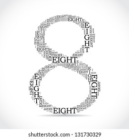 Number Eight Created Text Illustration Stock Vector (Royalty Free ...