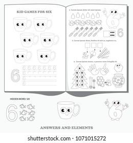 Number Eight Dot Dot Educational Game Stock Vector (Royalty Free ...