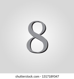 Number 8 Logo Design Vector Stock Vector (Royalty Free) 719680780 ...