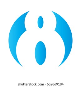 Number Eight Logo Circle Stock Vector (Royalty Free) 652869184 ...