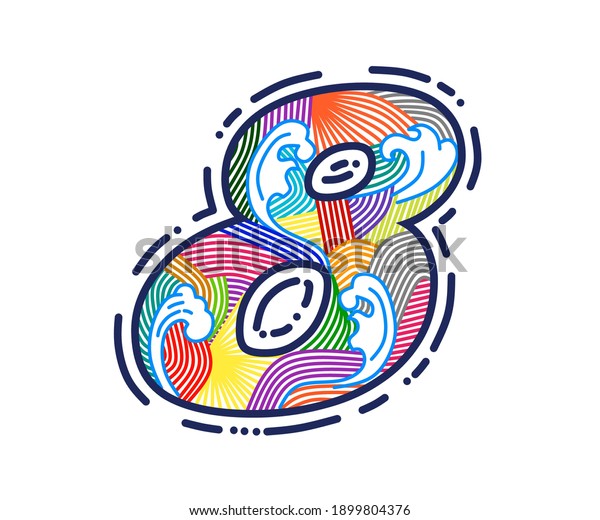 Number Eight Logo Formed By Neon: เวกเตอร์สต็อก (ปลอดค่าลิขสิทธิ์ ...