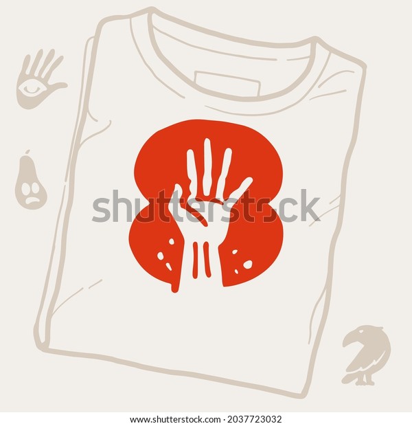 Number Eight Logo Zombie Hand Vector Stock Vector (Royalty Free ...