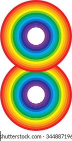 Number Eight Rainbow Stock Vector (Royalty Free) 344887196 | Shutterstock