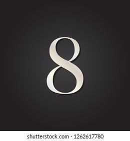 Number 8 Infinity Simple Loop Line: เวกเตอร์สต็อก (ปลอดค่าลิขสิทธิ์ ...
