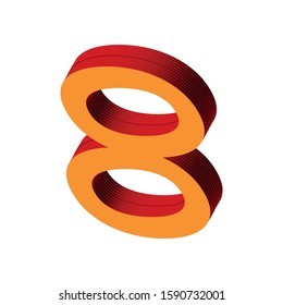 Number Eight Vector Illustration Isolated Stock Vector (Royalty Free ...