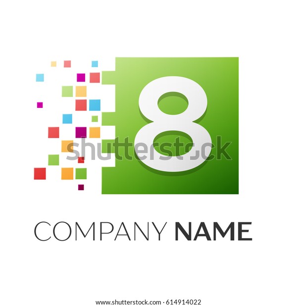 Number Eight Vector Logo Symbol Colorful: vector de stock (libre de ...