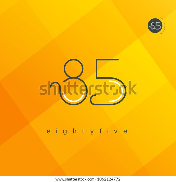 Number Eighty Five Digit 85 Logo Stock Vector (Royalty Free) 1062124772 ...