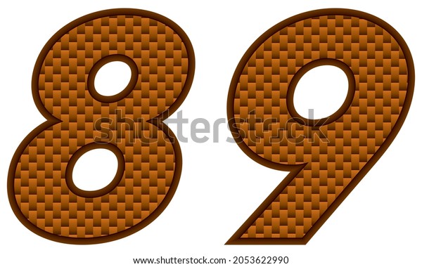 Number Eighty Nine Vector Illustration Orange Stock Vector (Royalty ...