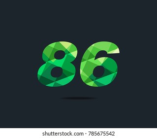 Number Eighty Six 86 Logo Icon Stock Vector (Royalty Free) 785675542 ...