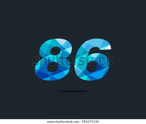 Number Eighty Six 86 Logo Icon Stock Vector (Royalty Free) 785675536 ...