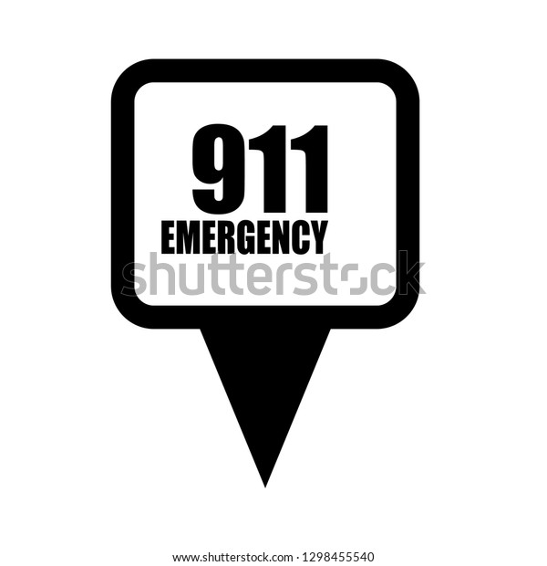 Number Emergency 911 Map Pindesigned Your Stock Vector (Royalty Free ...