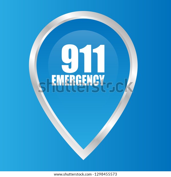 Number Emergency 911 Map Pindesigned Your Stock Vector (Royalty Free ...