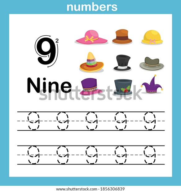 Number Exercise Cartoon Illustration Vector Stock Vector (Royalty Free ...