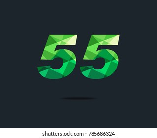 Number Fifty Five 55 Logo Icon Stock Vector (Royalty Free) 785686324 ...