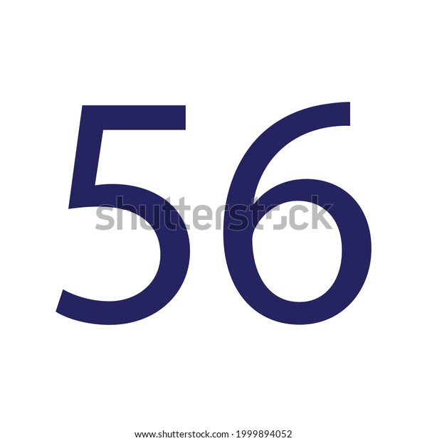 Number Fifty Six Simple Clip Art Stock Vector (Royalty Free) 1999894052 ...
