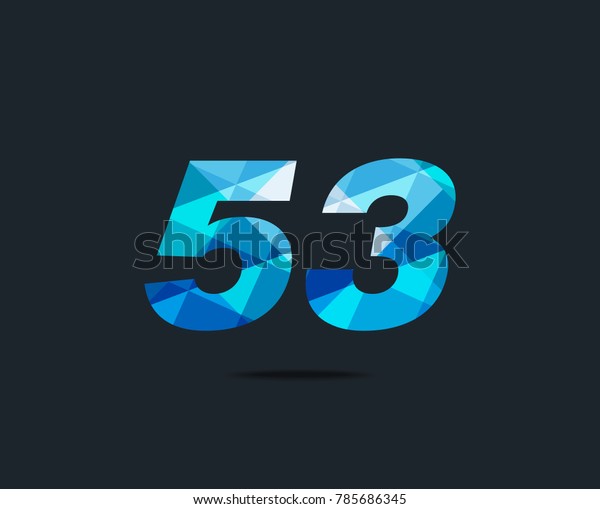 Number Fifty Three 53 Logo Icon Stock Vector (Royalty Free) 785686345 ...