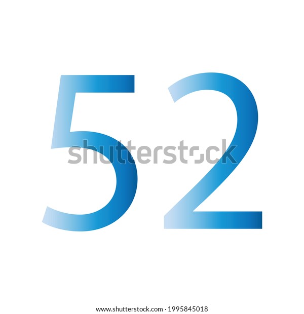 Number Fifty Two Simple Clip Art Stock Vector (Royalty Free) 1995845018 ...