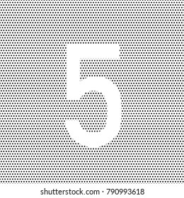 Number Five 5 White Color On Stock Vector (Royalty Free) 790993618 ...