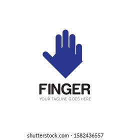 Number Five Finger Logo Fifth Icon Stock Vector (Royalty Free ...