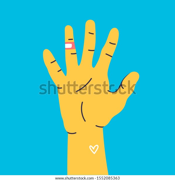 Number Five Hand Gesture Symbol Hand Stock Vector (Royalty Free ...