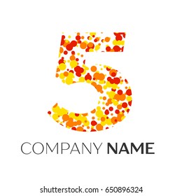 121 Number 5 mosaic logo icon design template elements Images, Stock ...