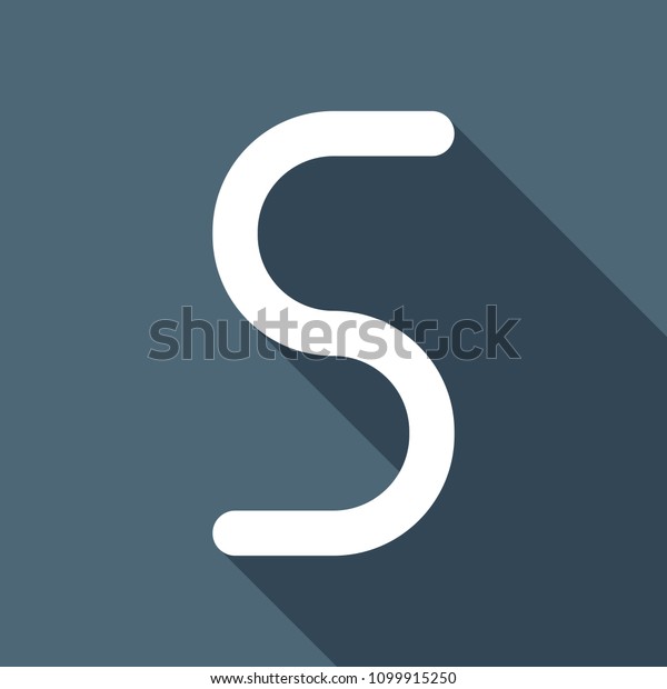 Number Five Numeral Simple Letter White Stock Vector (Royalty Free ...