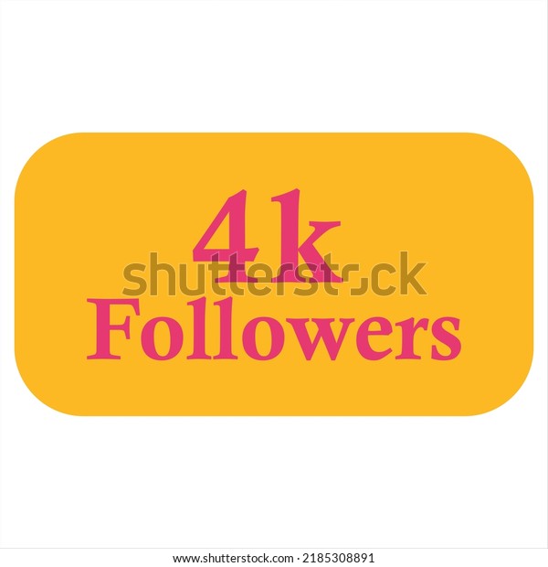 Number Followers Sign Label Vector Illustration Stock Vector (Royalty ...