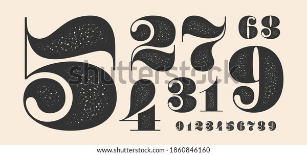 Number Font Font Numbers Classical French Stock Vector (Royalty Free ...