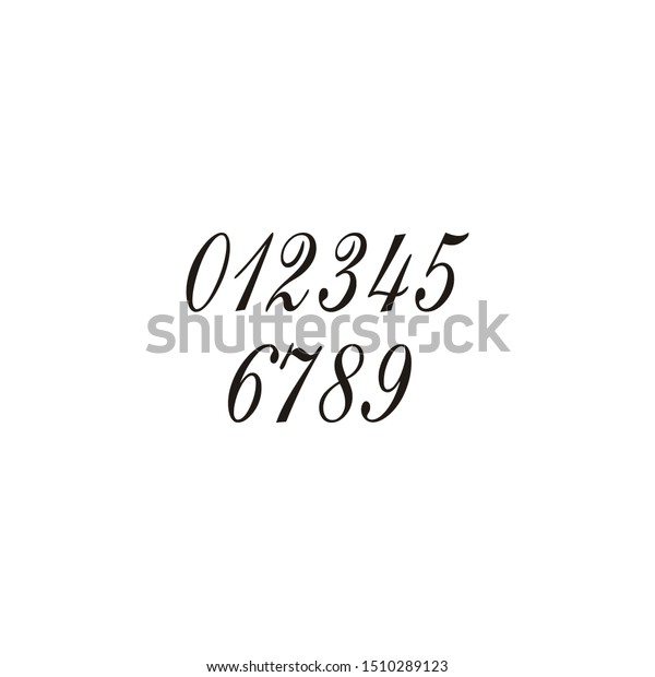 Number Fonts Displaying Numbers Design White Stock Vector (Royalty Free ...