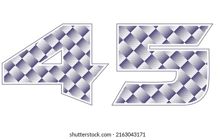 2,729 Digital number 45 Images, Stock Photos & Vectors | Shutterstock