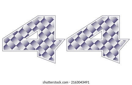 Number Forty Four Dotted Pattern Vector Stock Vector (Royalty Free ...