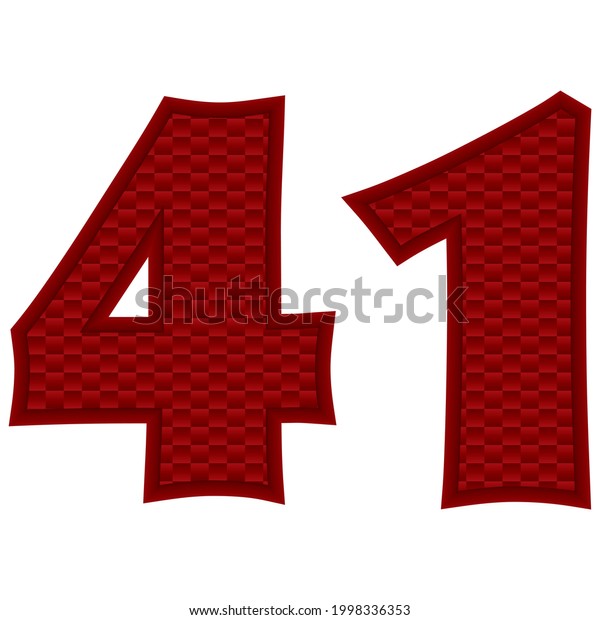 Number Forty One Vector Illustration Red Stock Vector (Royalty Free ...