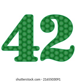 Number Forty Two Leaves Pattern Vector Stock Vector (Royalty Free ...