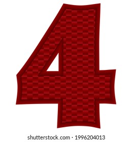 Number Four Vector Illustration Red Number Stock Vector (Royalty Free ...