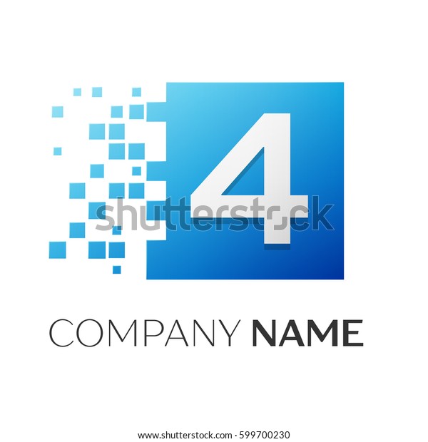 Number Four Vector Logo Symbol Colorful Stock Vector (Royalty Free ...