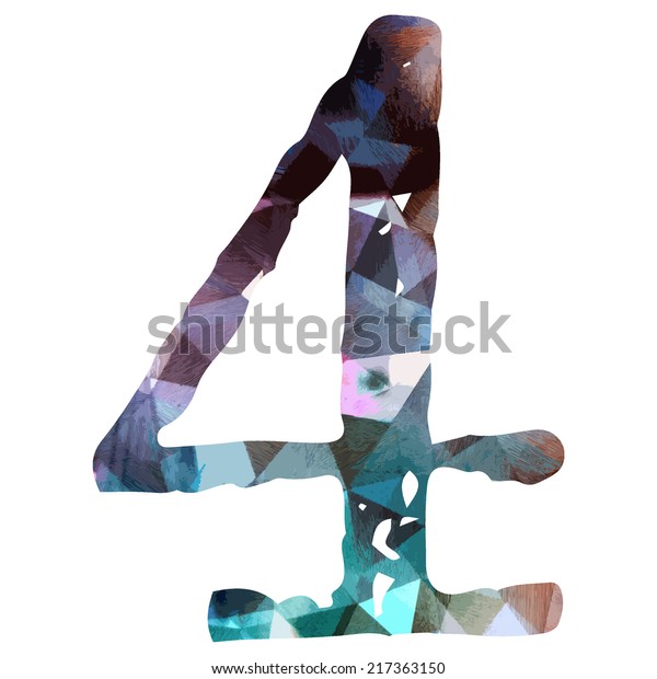 Number Gems Style Vector Eps10 Stock Vector (Royalty Free) 217363150 ...