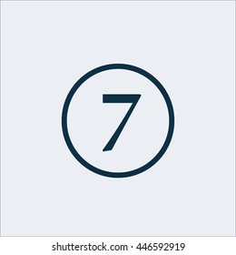 Number Icon Numbers Icon Seven Icon Stock Vector (Royalty Free ...