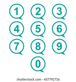 Number Icons Set Colorful On White Stock Vector (Royalty Free) 241151323