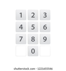 Number Pad Numerictelephone Keypad Icon Symbol Stock Vector (royalty