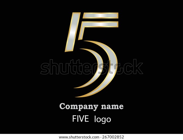 Number logo design.Number five logo.Logo 5 vector template.