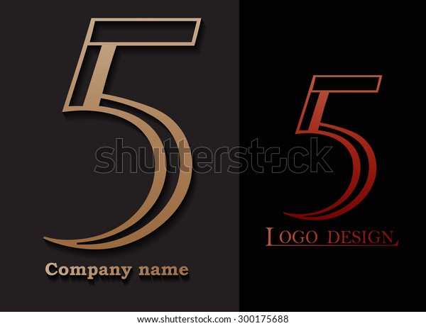 Number Logo Designnumber Five Logologo 5 Stock Vector (Royalty Free ...