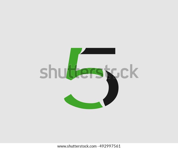 Number Logo Designnumber Five Logologo 5 Stock Vector (Royalty Free ...