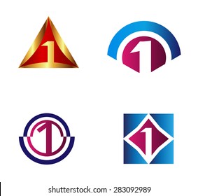 Number Logo Designnumber One Logo Stock Vector (Royalty Free) 283092989 ...