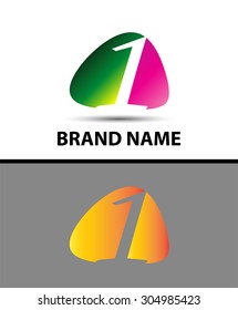 Number Logo Designnumber One Logo Stock Vector (Royalty Free) 304985423 ...