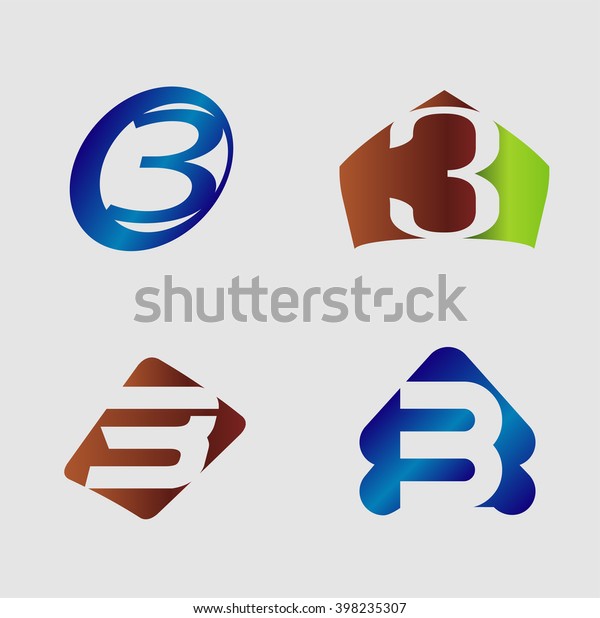 Number Logo Designnumber Three Logologo 3 Stock Vector (Royalty Free ...