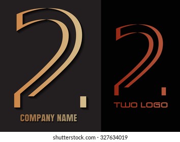 Number Logo Designnumber Two Logologo 2 Stock Vector (Royalty Free ...