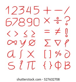 Math Icons Math Symbols Set Stock Vector (Royalty Free) 421866076 ...