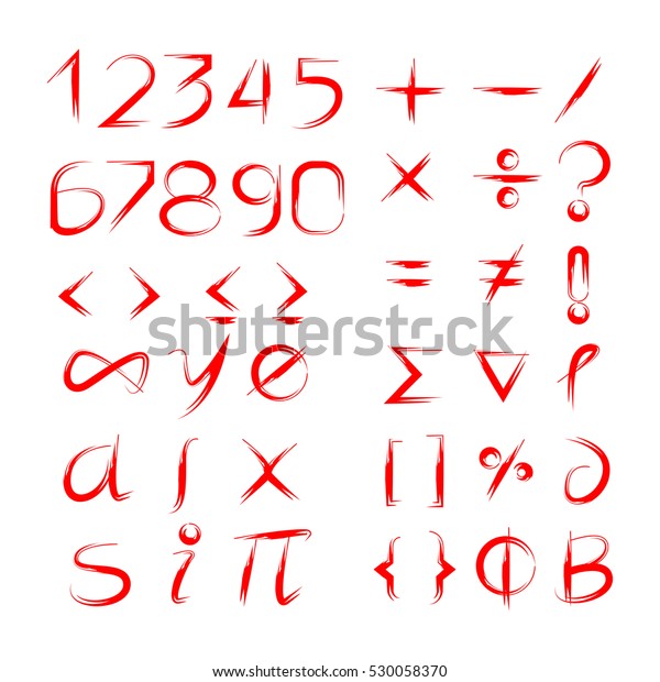 Number Math Symbols Stock Vector (Royalty Free) 530058370 | Shutterstock
