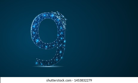 Number Nine 2d Low Poly Abstract Stock Illustration 1453832282 ...