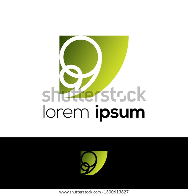 Number Nine Abstract Vector Logo Design Stock Vector (Royalty Free ...